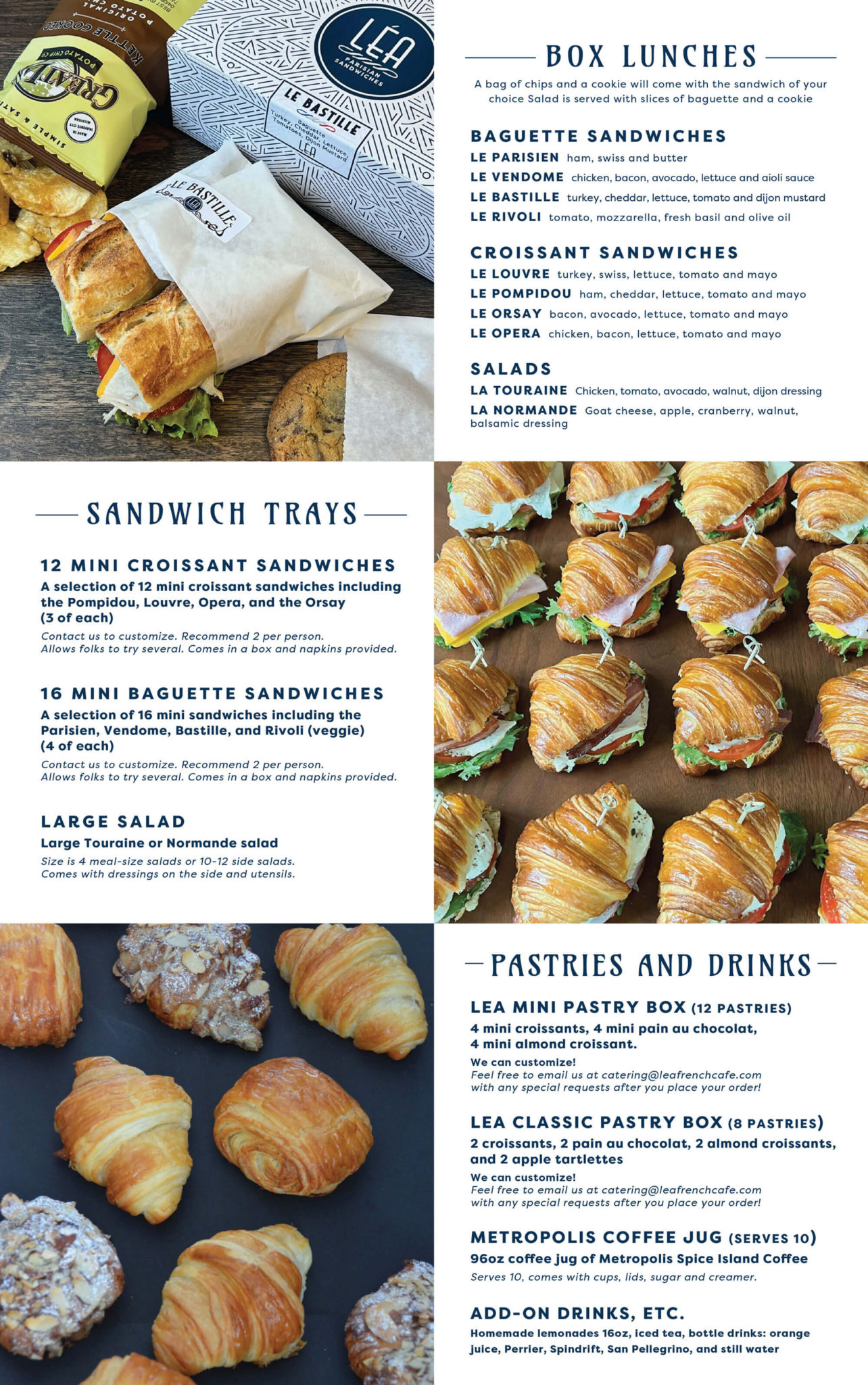 Léa Catering Menu French Café - Lea French Café